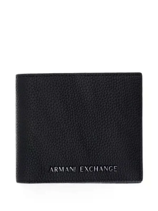 Armani Exchange Pebbled-texture Logo-plaque Wallet