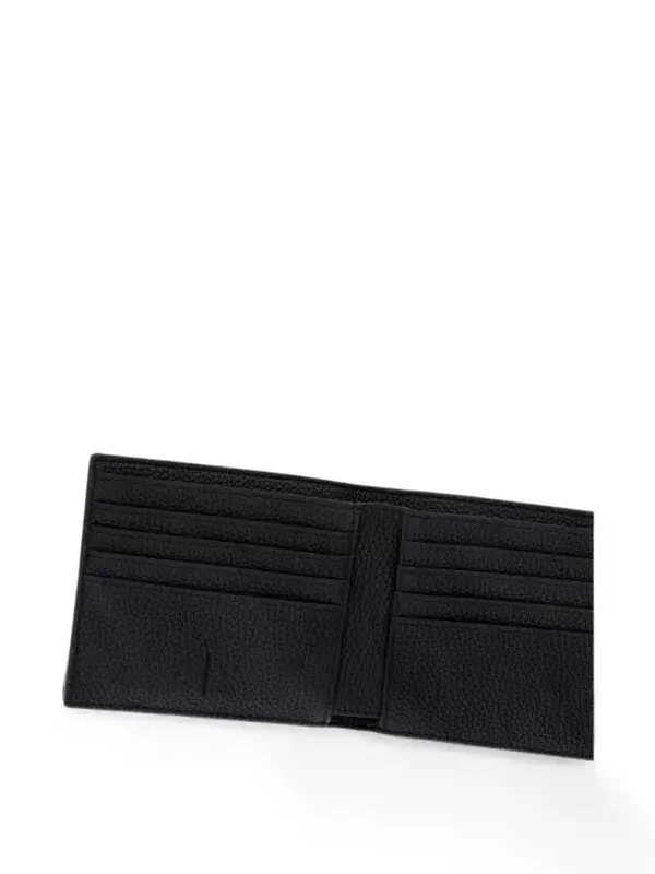 Armani Exchange Pebbled-texture Logo-plaque Wallet
