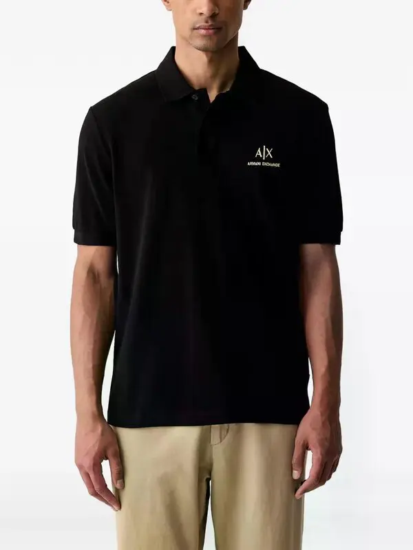 Armani Exchange Logo-embroidered Polo Shirt