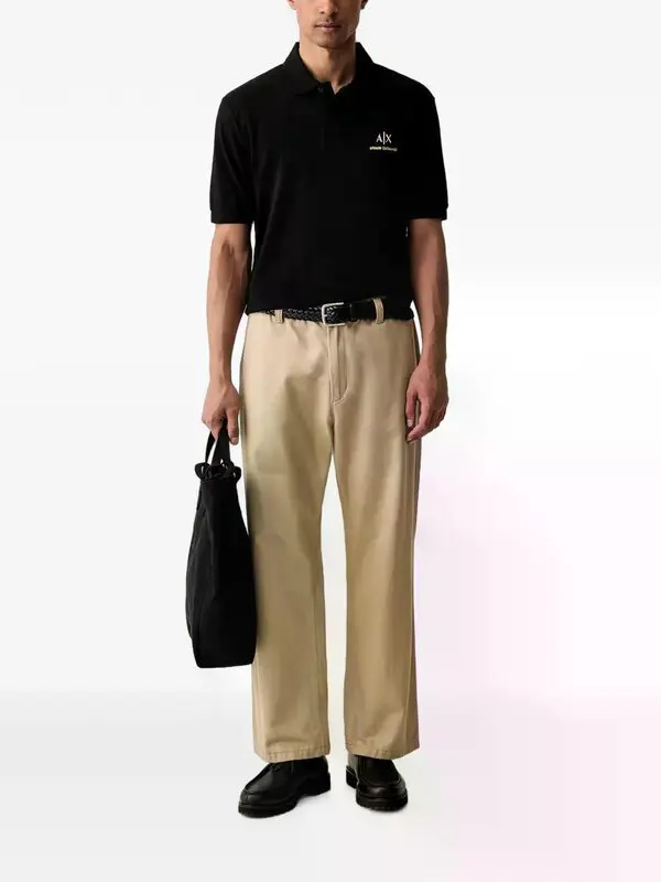 Armani Exchange Logo-embroidered Polo Shirt