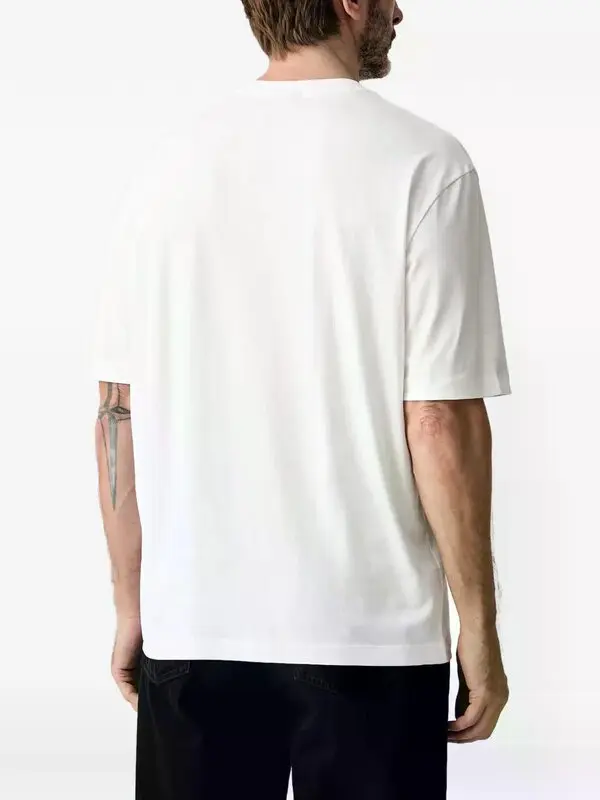 Armani Exchange Logo-print Garment-dyed Crew-neck T-shirt