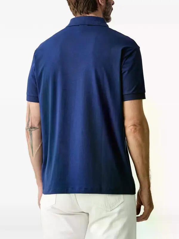 Armani Exchange Logo-print Zip-fastening Polo Shirt
