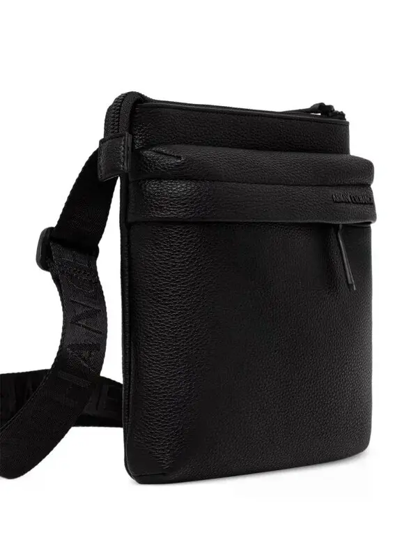 Armani Exchange Logo-plaque Pebbled-effect Belt Bag