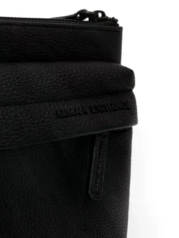 Armani Exchange Logo-plaque Pebbled-effect Belt Bag