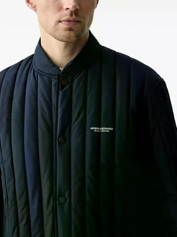 Armani Exchange Quilted Logo-print Jacket