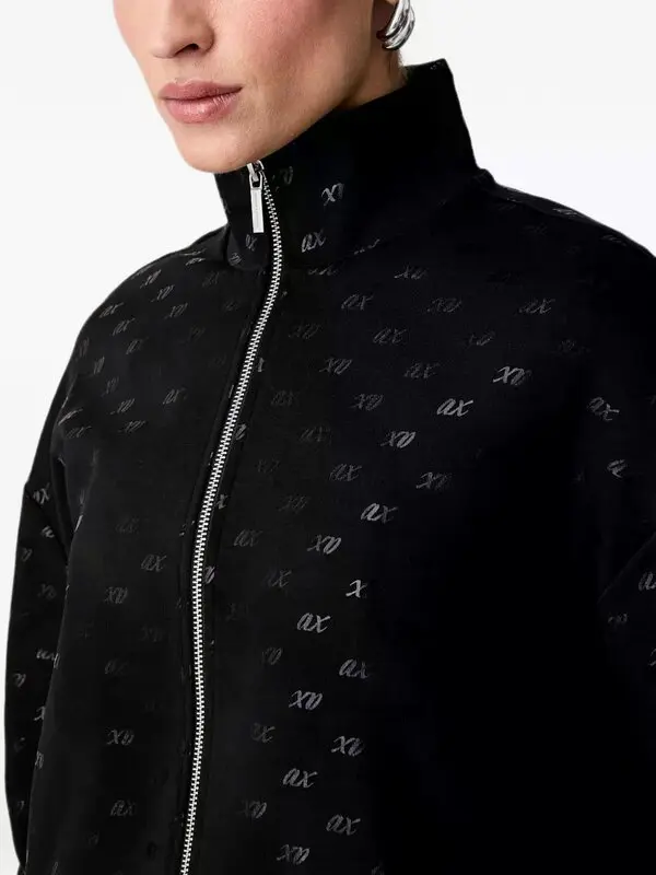 Armani Exchange Logo-pattern Zip-up Sweatshirt