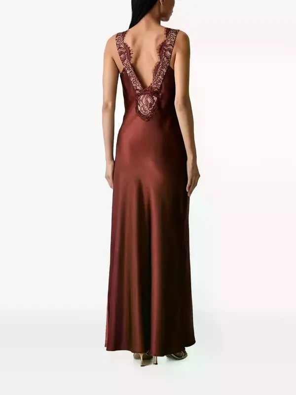 Bardot Torie Lace-panelled Satin Maxi Dress