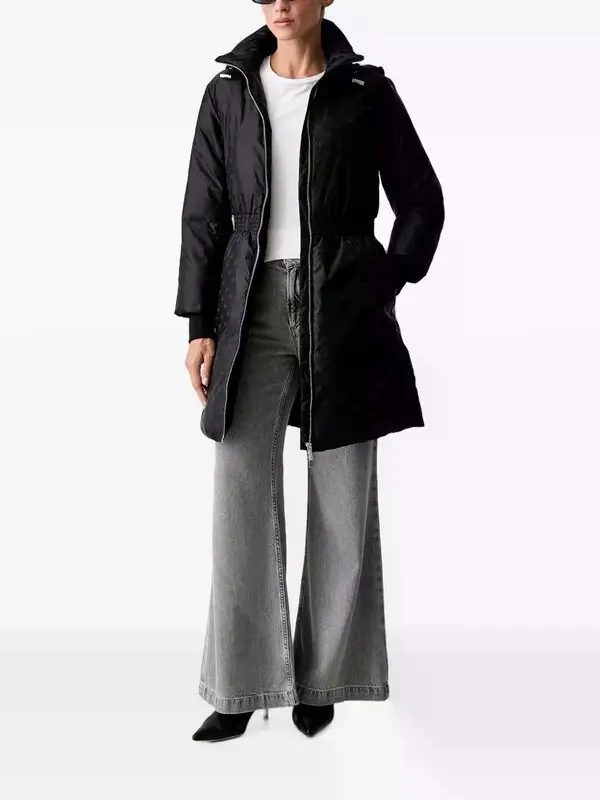Armani Exchange Monogram-pattern Hooded Coat