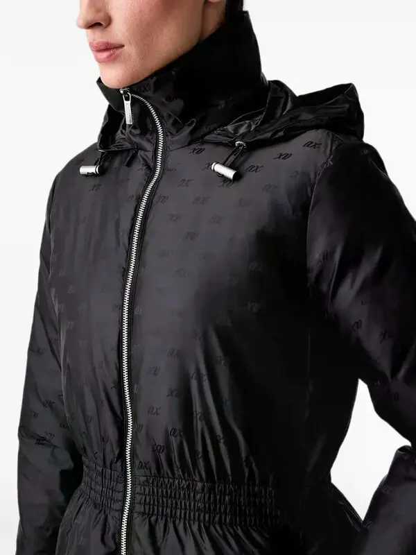 Armani Exchange Monogram-pattern Hooded Coat