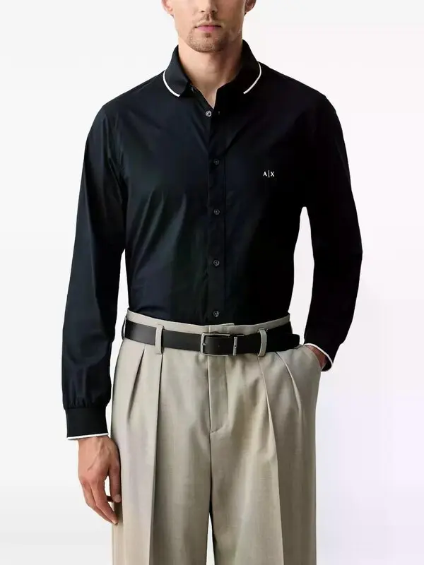 Armani Exchange Logo-print Piped Shirt