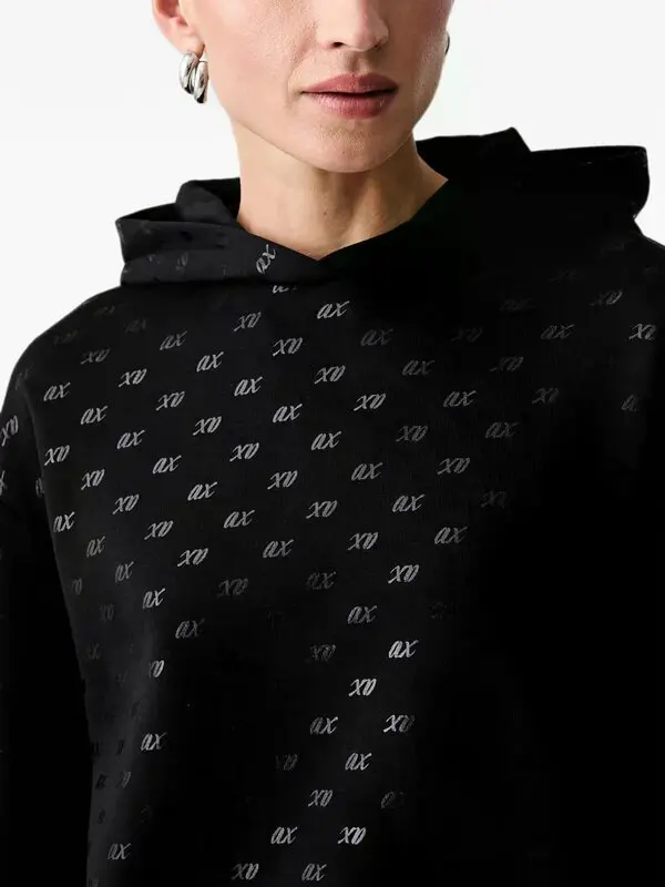Armani Exchange Monogram-pattern Hoodie