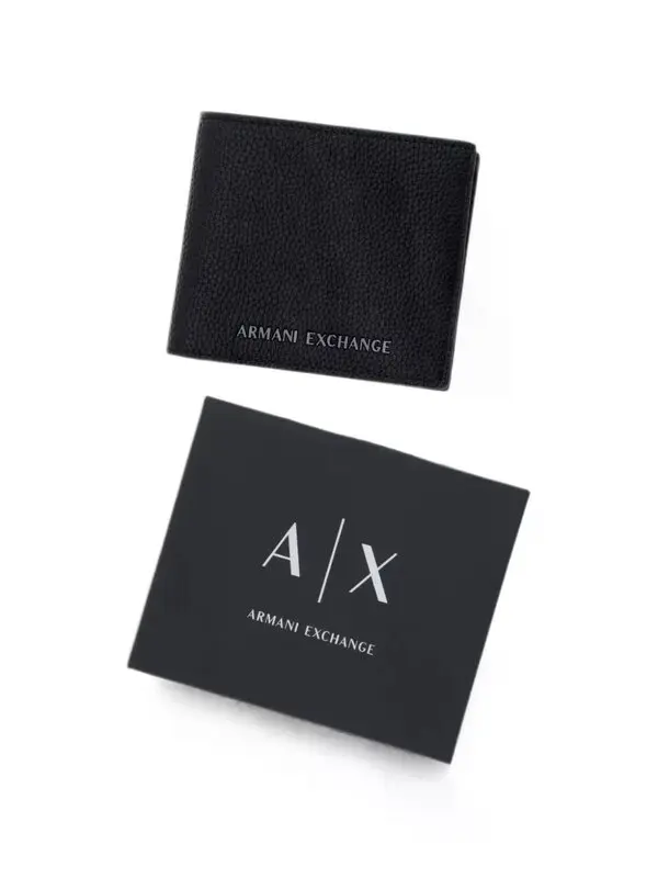 Armani Exchange Logo-plaque Pebbled Wallet