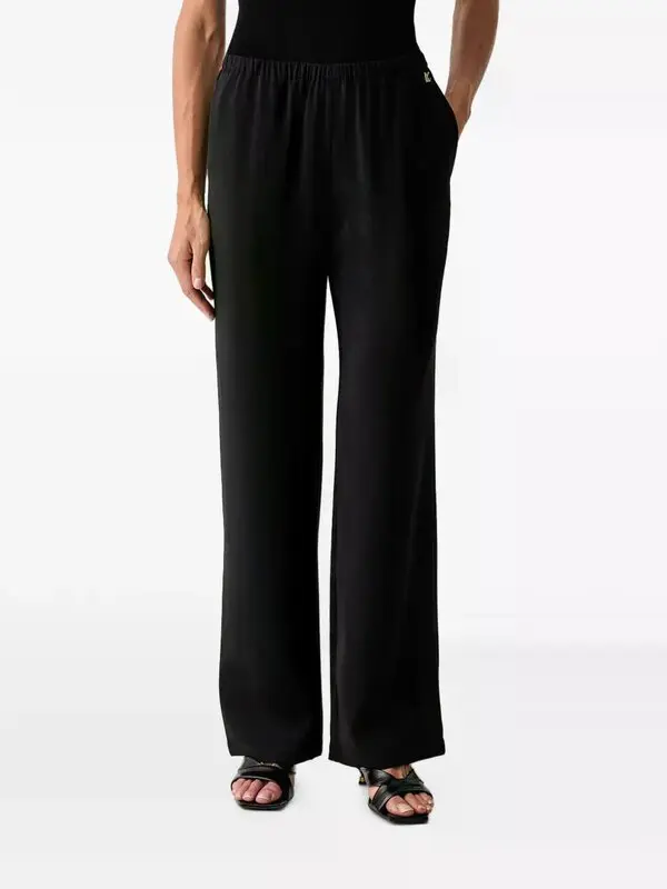 Armani Exchange Logo-embroidered Elasticated-waist Track Pants - Black