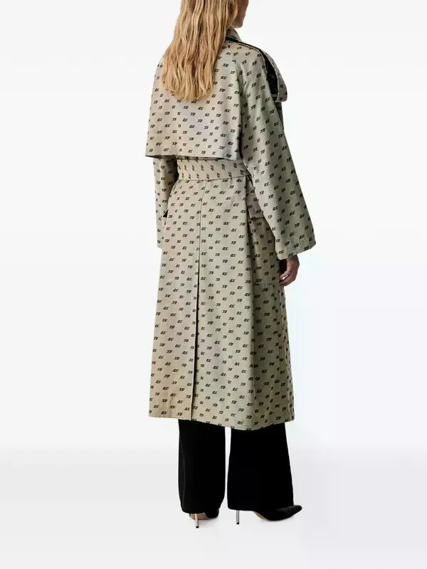 Armani Exchange Logo-print Double-breasted Trench Coat