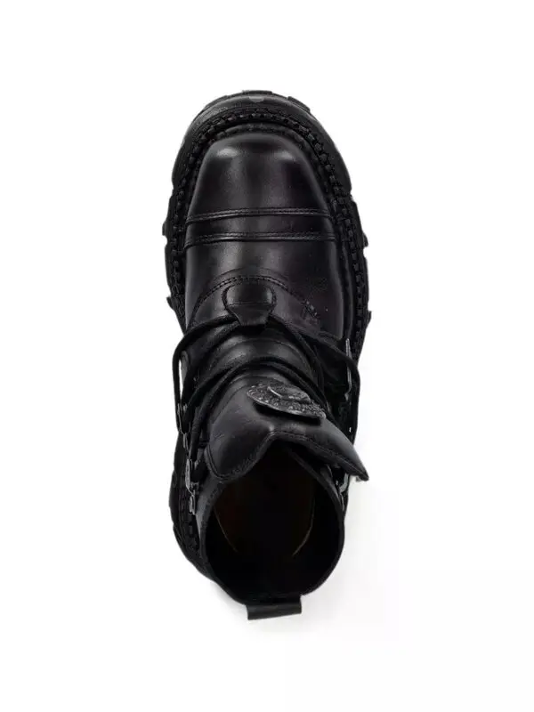 NEW ROCK Buckle-fastening Platform Boots