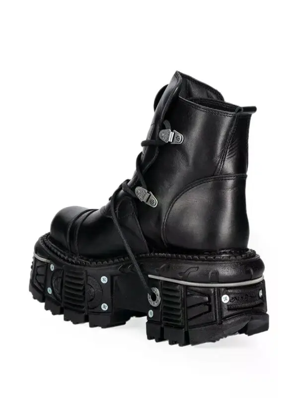 NEW ROCK Buckle-fastening Platform Boots