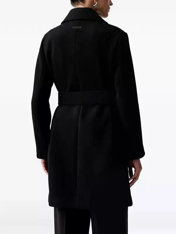 Armani Exchange Belted Notch-lapel Coat