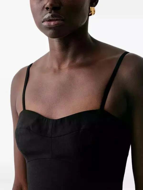 Armani Exchange Sweetheart-neck Pleated Mini Dress