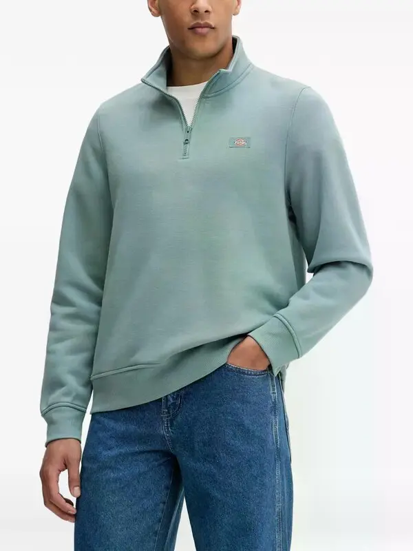 Dickies Oakport Quarter-zip Logo-patch Sweatshirt