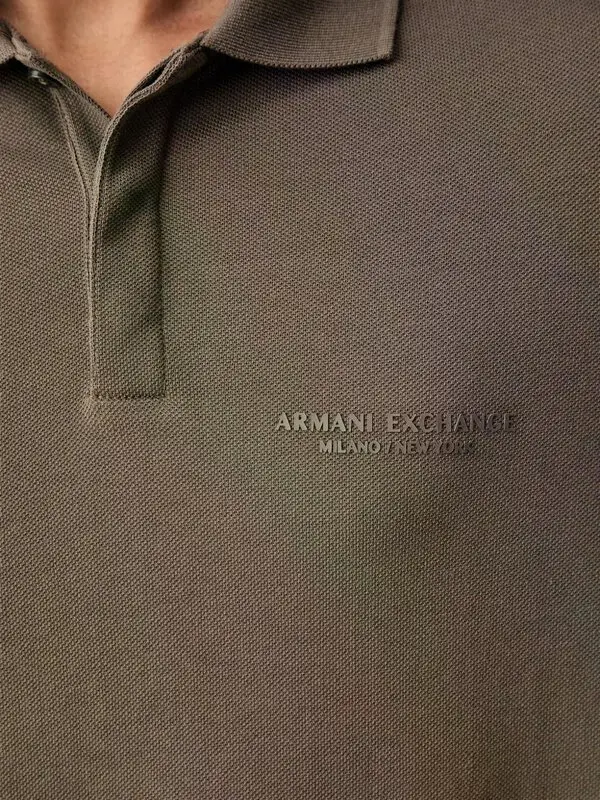 Armani Exchange Logo-detail Short-sleeved Polo Shirt