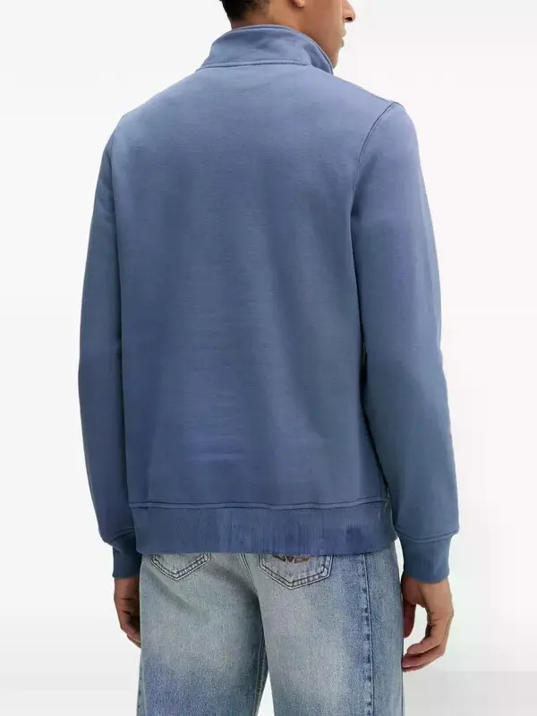 Dickies Oakport Quarter-zip Logo-patch Sweatshirt