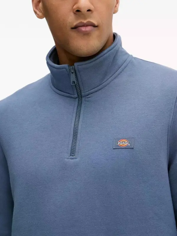 Dickies Oakport Quarter-zip Logo-patch Sweatshirt