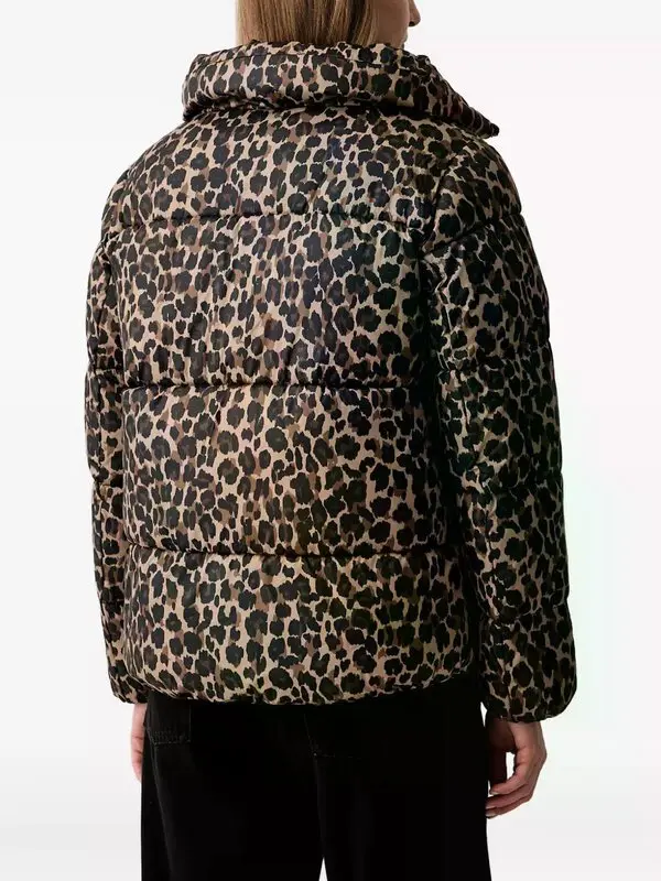 Dkny Leopard-print Puffer Jacket