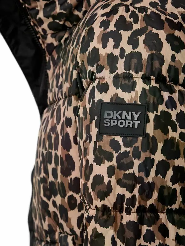 Dkny Leopard-print Puffer Jacket