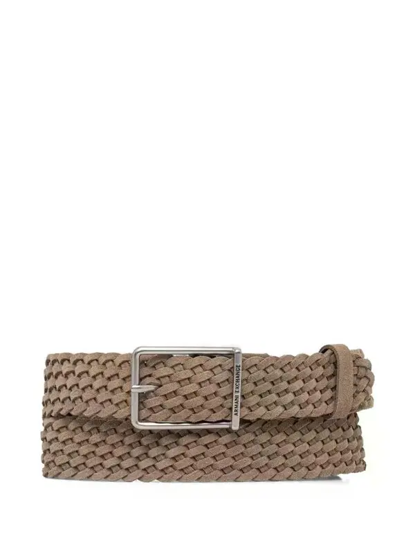 Armani Exchange Braided Suede Belt