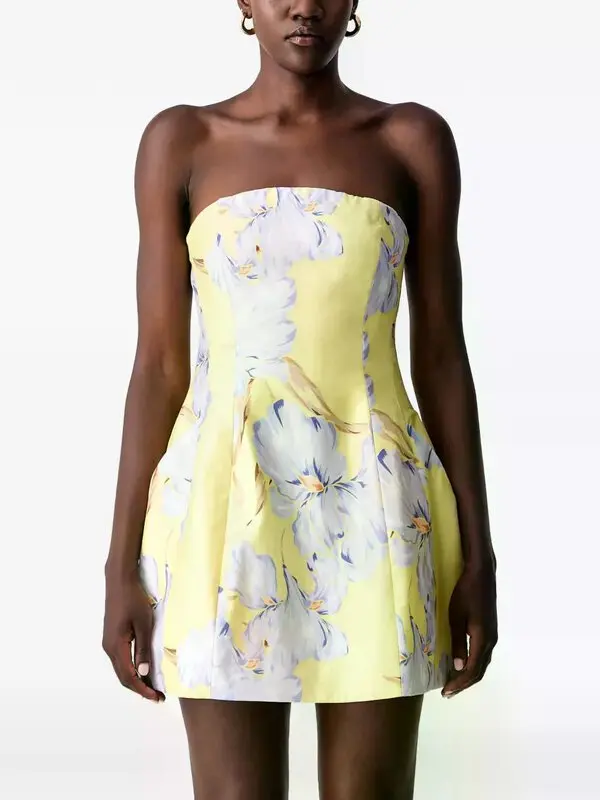 Bardot Karoline Floral-print Strapless Mini Dress