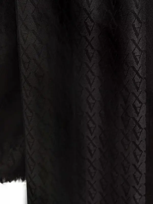 Armani Exchange Monogram Frayed-edge Scarf