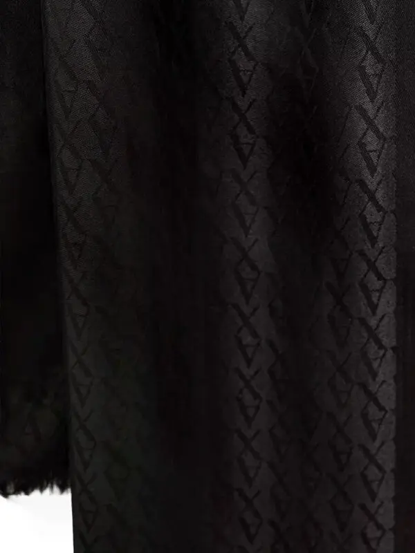 Armani Exchange Monogram Frayed-edge Scarf