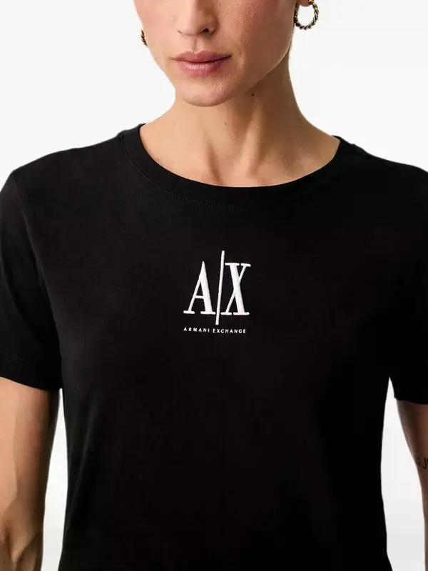 Armani Exchange Logo-embroidered T-shirt