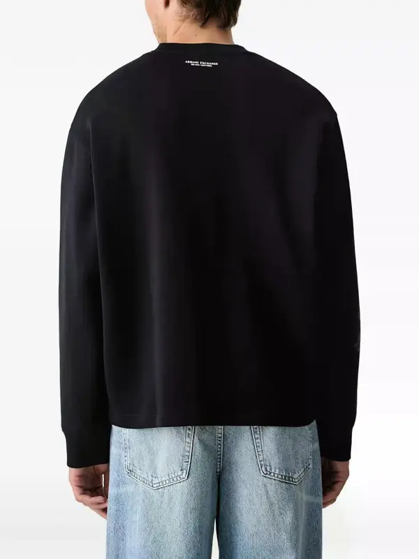 Armani Exchange Floral-print Crew-neck Sweatshirt