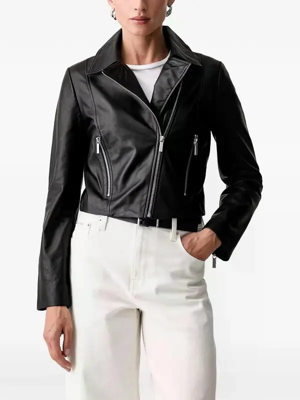 Armani Exchange Zip-fastening Leather Jacket