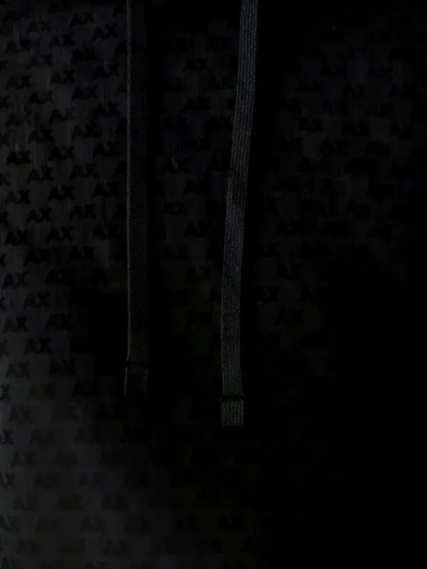 Armani Exchange Monogram-pattern Drawstring Hoodie