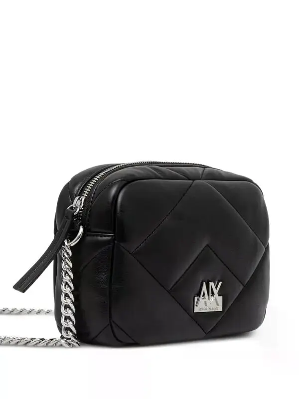 Armani Exchange Quilted Logo-plaque Shoulder Bag