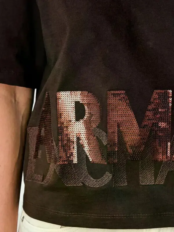 Armani Exchange Sequin-logo T-shirt