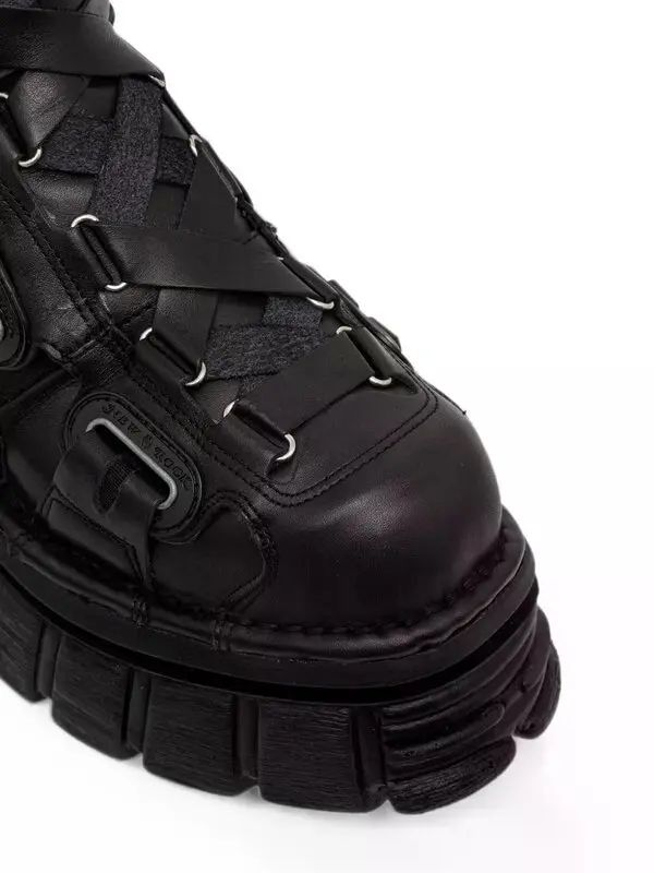 NEW ROCK Buckle-strap Platform Boots
