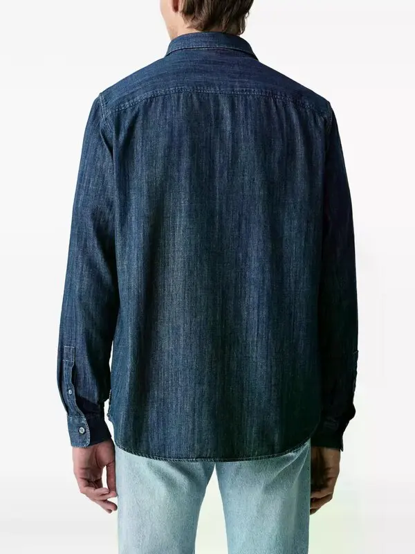 Armani Exchange Logo-embroidered Chest-pocket Shirt