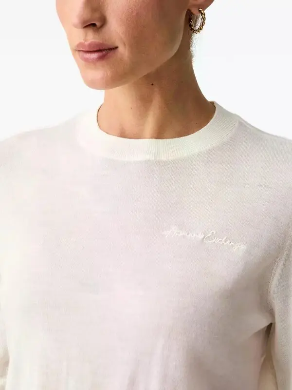 Armani Exchange Logo-embroidered Crew-neck Sweater