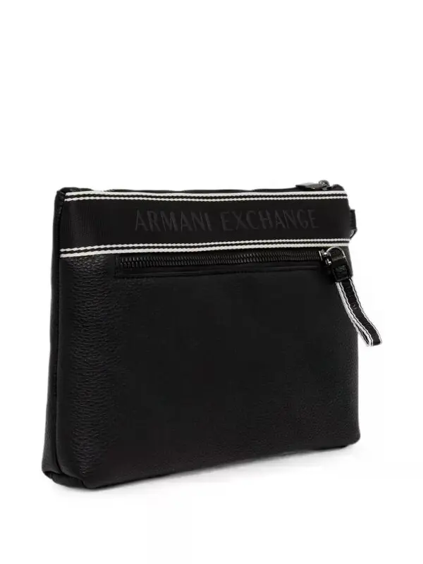 Armani Exchange Logo-print Pebbled-effect Clutch Bag