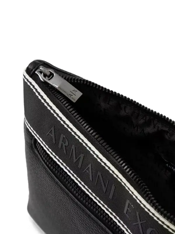 Armani Exchange Logo-print Pebbled-effect Clutch Bag