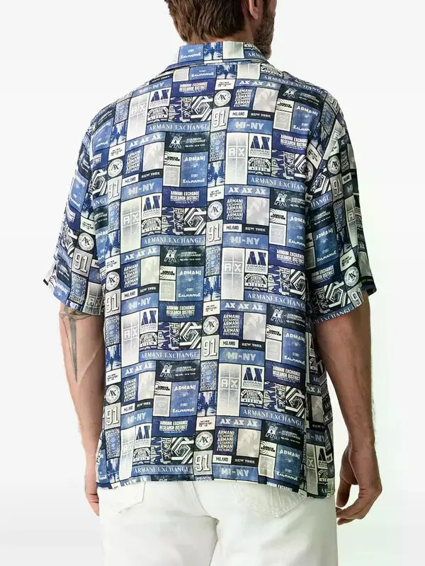 Armani Exchange Logo-print Short-sleeve Shirt