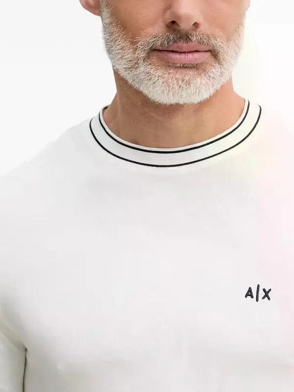 Armani Exchange Logo-print Contrast-trim T-shirt