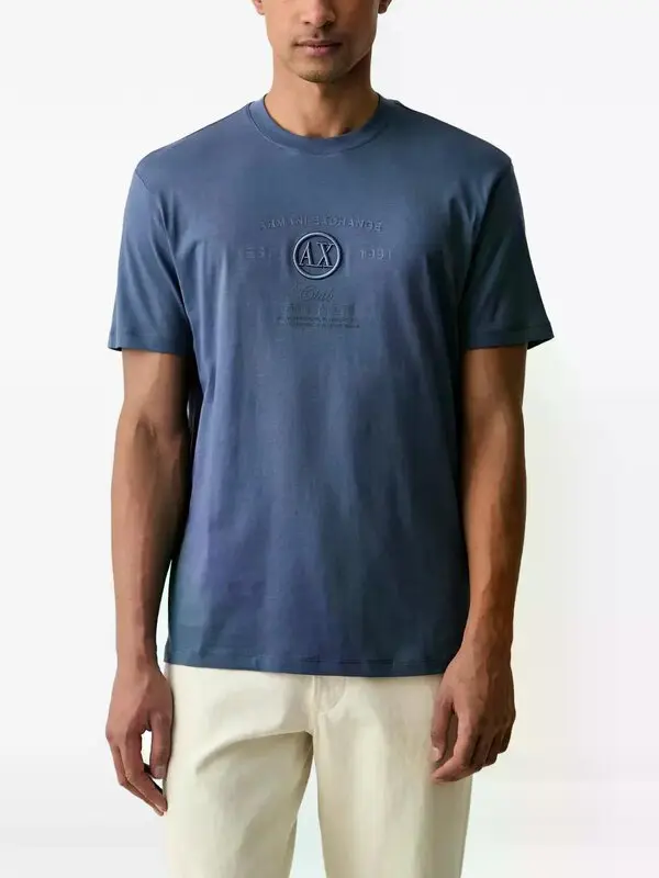 Armani Exchange Logo-embroidered T-shirt