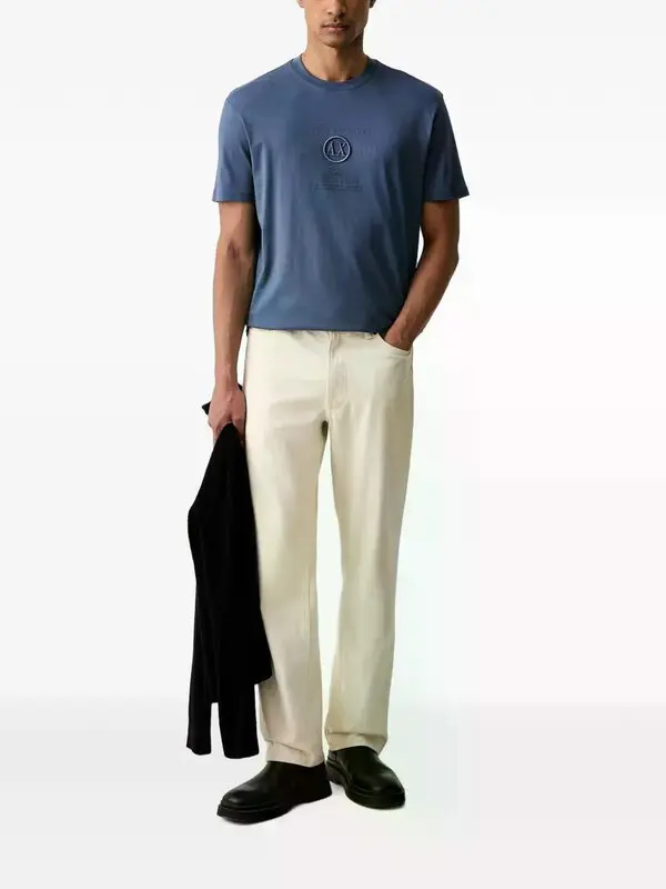 Armani Exchange Logo-embroidered T-shirt