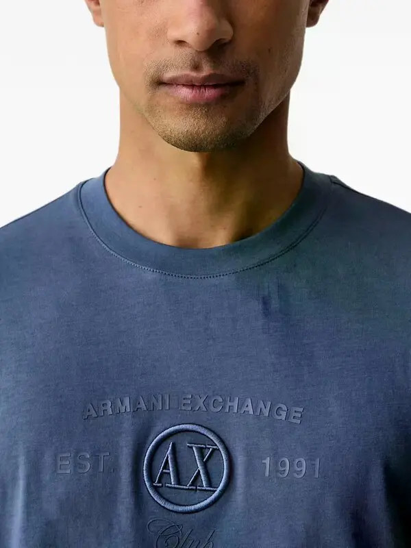 Armani Exchange Logo-embroidered T-shirt