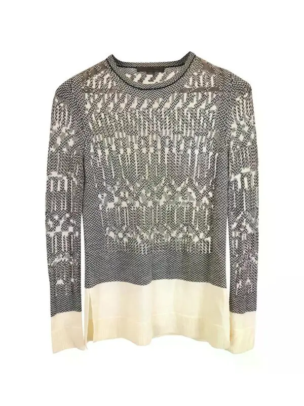 ALEXANDER WANG Houndstooth Mesh-trim Sweater