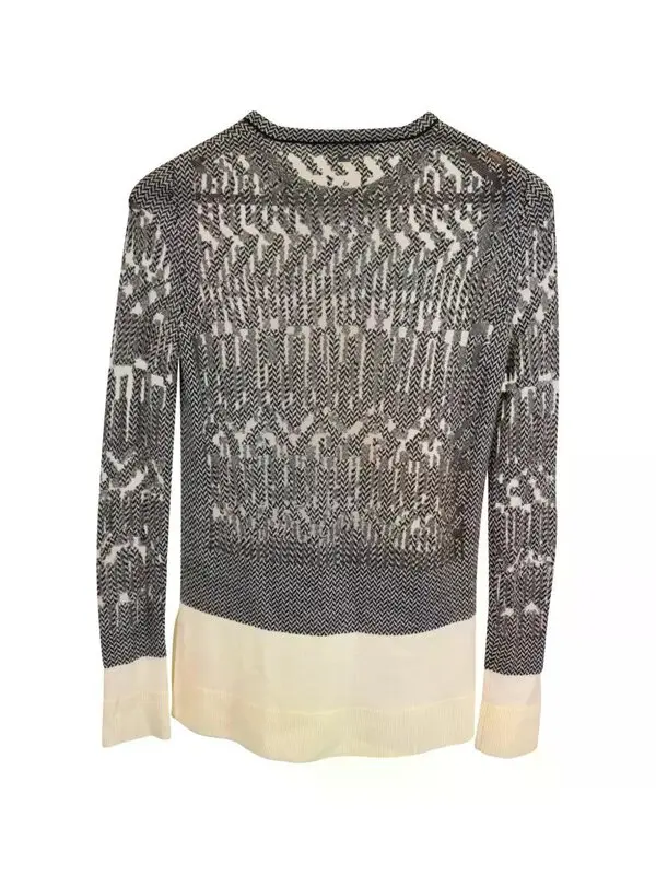 ALEXANDER WANG Houndstooth Mesh-trim Sweater